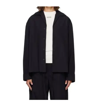 ENTIRE STUDIOS Long-sleeve Pajama Shirt - Black