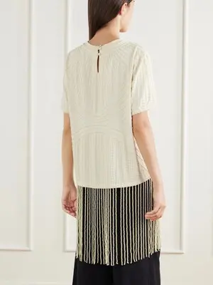 Sea Carlotta Embellished Cotton Blouse