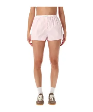 SPORTY  RICH Sporty Rich Popeline Boxer Shorts - Pink