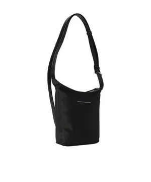 MAISON MARGIELA Logo-patch Crossbody Bag - Black