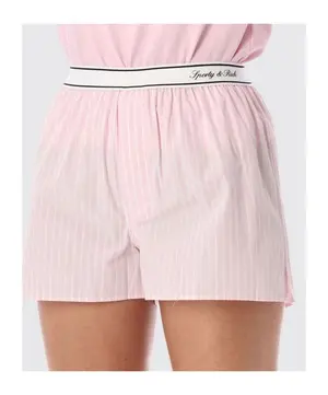 SPORTY  RICH Sporty Rich Popeline Striped Shorts