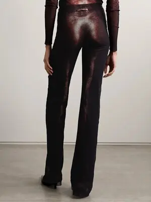 JEAN PAUL GAULTIER Printed Mesh Straight-leg Pants