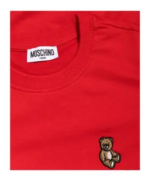 Moschino Teddy-patch Logo-print Sweatshirt - Red