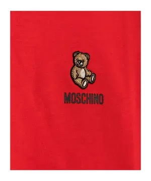 Moschino Teddy-patch Logo-print Sweatshirt - Red