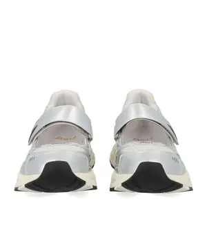 Ash Touch-strap Mesh-panel Slip-ons - Silver