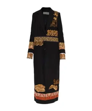 Dries Van Noten Long-sleeved Coat - Black