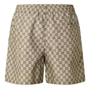 Gucci Monogram Print Elastic Waist Shorts