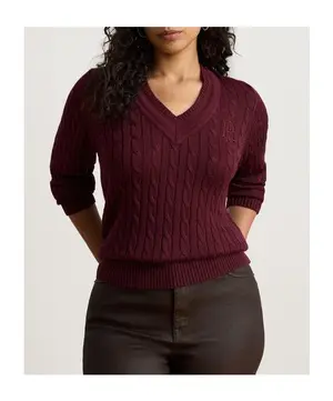 Ralph Lauren V-neck Cable Knit Sweater