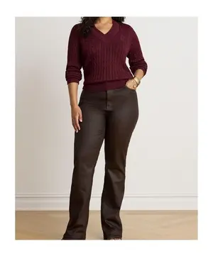 Ralph Lauren V-neck Cable Knit Sweater
