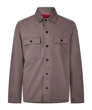 Hugo Boss Long Sleeve Overshirt - Gray