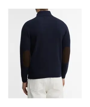 Barbour Button Mock Neck Knit Sweater
