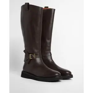 Barbour Buckle Leather Knee-high Riding Boots
