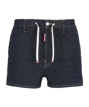 Dsquared2 Dark Weight Wash Pull On Shorts - Dark Blue