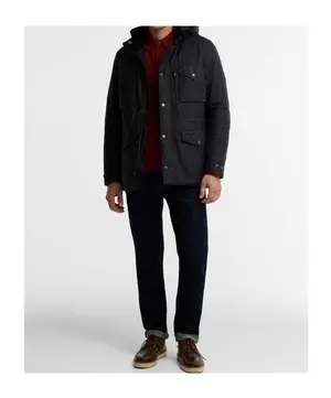 Barbour Waxed Cotton Hooded Field Jacket