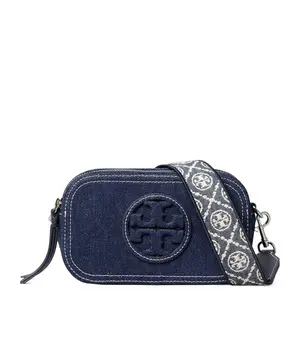 Tory Burch Denim Mini Shoulder Bag - Black
