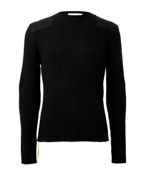 Fendi Ribbed Knit Sweater - Black