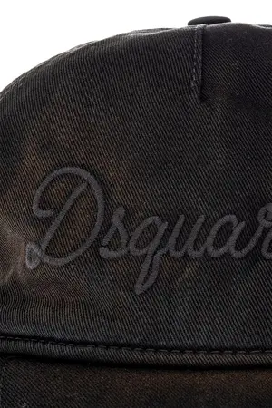 Dsquared2 Logo-embroidered Distressed Baseball Cap