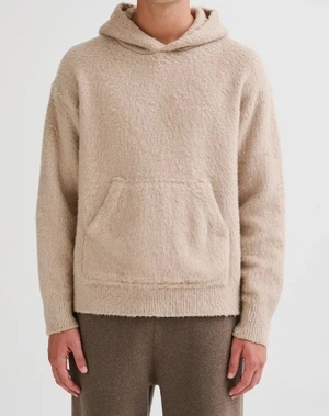 ROBERTO COLLINA Oversized Brushed Hooded Sweater