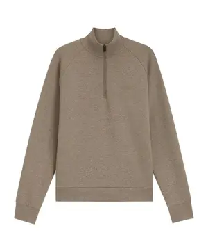 Hugo Boss Half Zip Knit Sweater - Gray