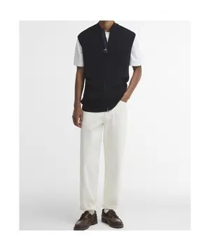 Barbour Zip-up Stand Collar Knit Vest