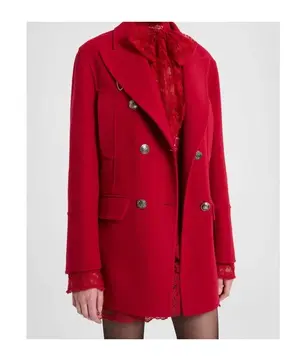 Ermanno Scervino Double-breasted Wool Double Peacoat With Heraldic Buttons