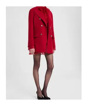 Ermanno Scervino Double-breasted Wool Double Peacoat With Heraldic Buttons