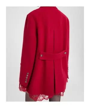 Ermanno Scervino Double-breasted Wool Double Peacoat With Heraldic Buttons