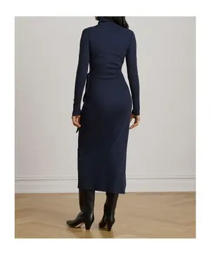 Ralph Lauren Turtleneck Midi Dress - Black