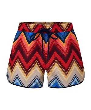 Missoni Zigzag Print Beach Swim Shorts - Brown
