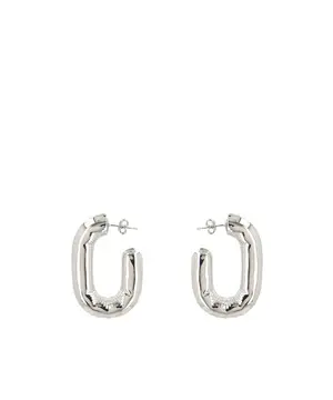 Rabanne Chunky Hoop Earrings - Silver