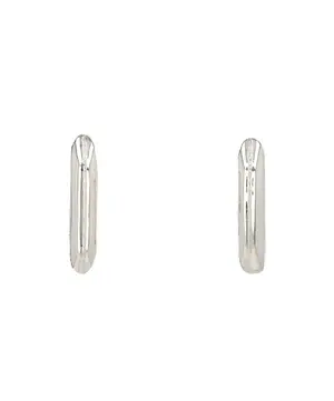 Rabanne Chunky Hoop Earrings - Silver