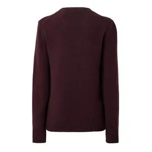 Burberry Burgundy Knight Jacquard Crew Neck Knit Sweater