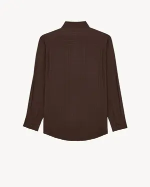 Saint Laurent Half-buttoned Jacquard Shirt