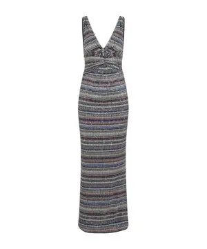 Missoni Sequin-embellished Striped Dress - Multi Blue Red
