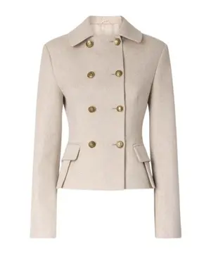 Ermanno Scervino Tailored Double-breasted Fitted Jacket With Heraldic Buttons - No