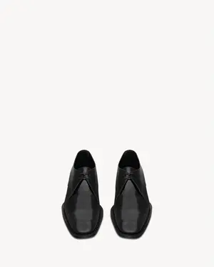 Saint Laurent Connor Derbies In Glazed Leather