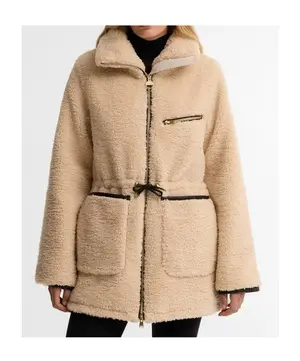 Barbour Cream Teddy Fleece Coat
