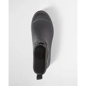 Barbour Plaid Panel Side Elastic Short Rain Boot - Black