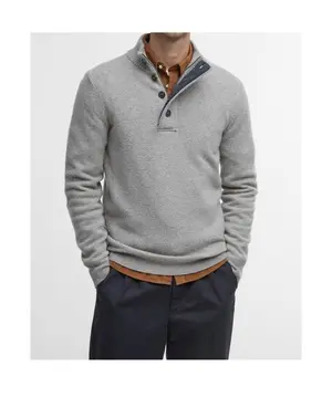 Barbour Button Mock Neck Knit Sweater