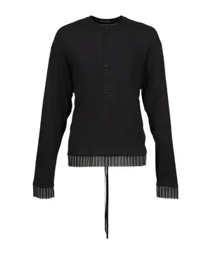 ANN DEMEULEMEESTER Long-sleeved Top - Black