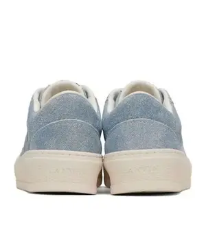 LANVIN Logo-detail Denim-panel Sneakers - Blue
