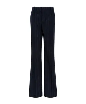 Saint Laurent Casual Trousers With Belt Loops - Black