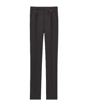 Saint Laurent Mid-rise Tapered Pants - Anthracite