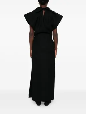 Issey Miyake Asymmetric Midi Dress - Black