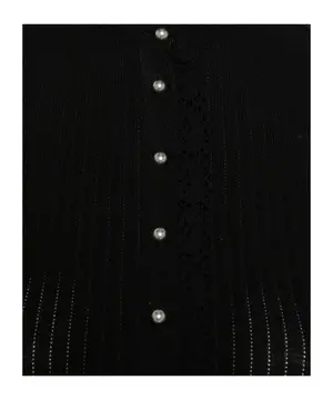 ANN DEMEULEMEESTER Lace-trim Ribbed Top