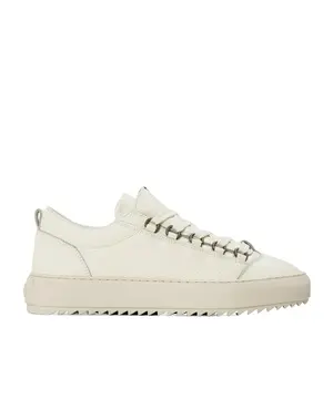 REPRESENT Grained Leather Thick Sole Low-top Sneakers - No