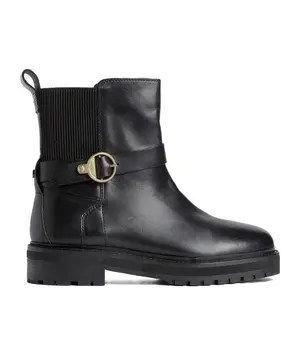 Barbour Leather Mid Calf Boot - Black