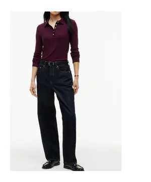 Tommy Hilfiger Rib Long-sleeve Polo Shirt