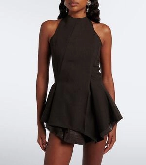 Magda Butrym Peplum Wool Top - No