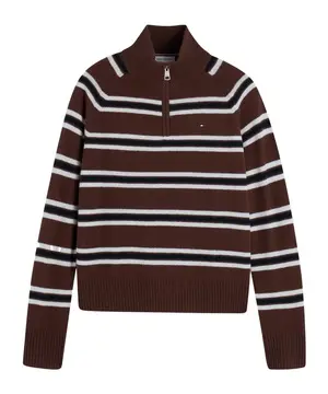 Tommy Hilfiger Long-sleeved Striped Knitted Sweater - Multicolor